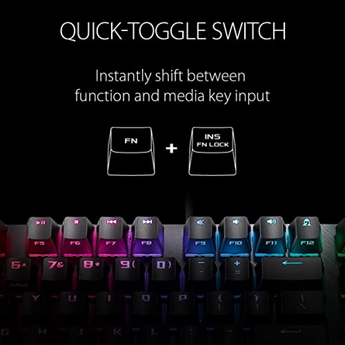 ASUS RGB Mechanical Gaming Keyboard - ROG Strix Scope TKL | Cherry MX Brown Switches | 2X Wider Ctrl Key for FPS Precision | Gaming Keyboard for PC (Renewed)