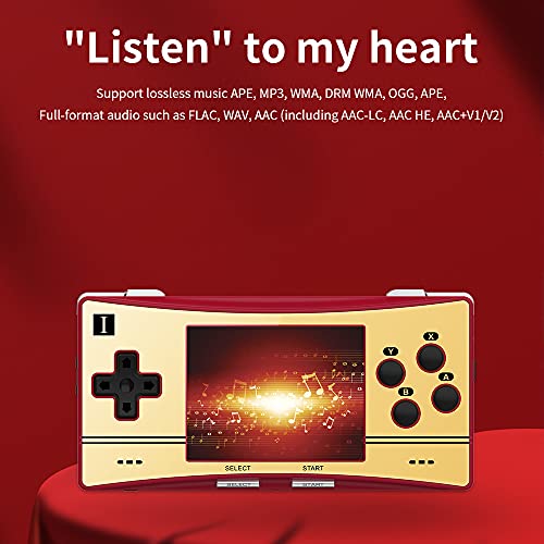2021 Upgraded Opening Linux Tony System Handheld Game Console , Retro Game Console with 64G TF Card Built in 2500 Classic Games, Portable Video Game Console of 3 Inch IPS Screen (Red)