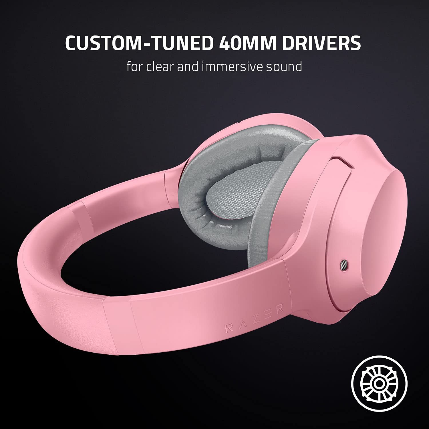 Razer Opus X Wireless Low Latency Headset: Active Noise Cancellation (ANC) - Bluetooth 5.0-60ms Low Latency - Customed-Tuned 40mm Drivers - Built-in Microphones - Mercury (Renewed)