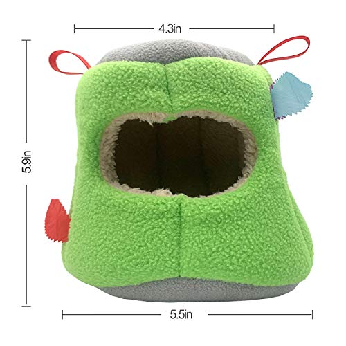ZYP 2 PCS Winter Warm Bird Nest, Bird Snuggle Cave Shed Hut Hanging Hammock Cage, Plush Birds Hideaway Sleeping Bed House for Parakeet Cockatiel Conure Cockatoo Macaw