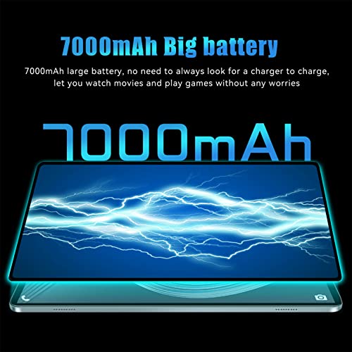 10.1 Inch HD Tablet, 12S pro Touch Screen 5G WiFi Dual Band Tablet PC for Android12, 8GB RAM 256GB ROM, 7000mAh Octa Core 4G Unlocked Tablet with Dual Camera for Daily Life