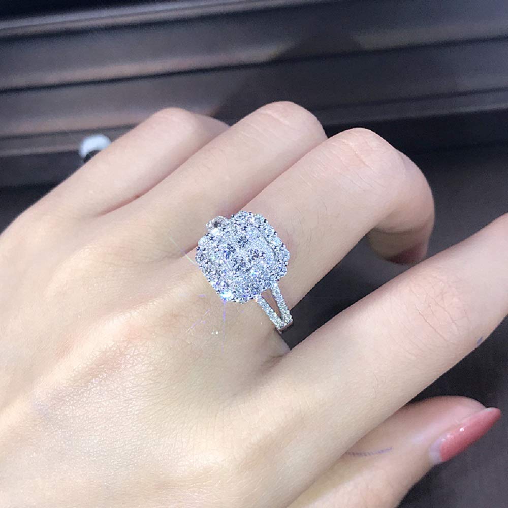 1. Fashion luxury hearts and arrows simulation moissanite dazzling diamond engagement ring for women (6)