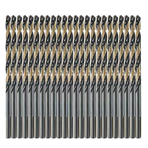 24PCS, 9/64" Black and Gold Twist Drill Bits