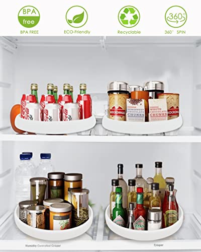 1pc 2 Tier Lazy Susan and 2pcs 1 Tier Lazy Susan Organizer for Cabinet