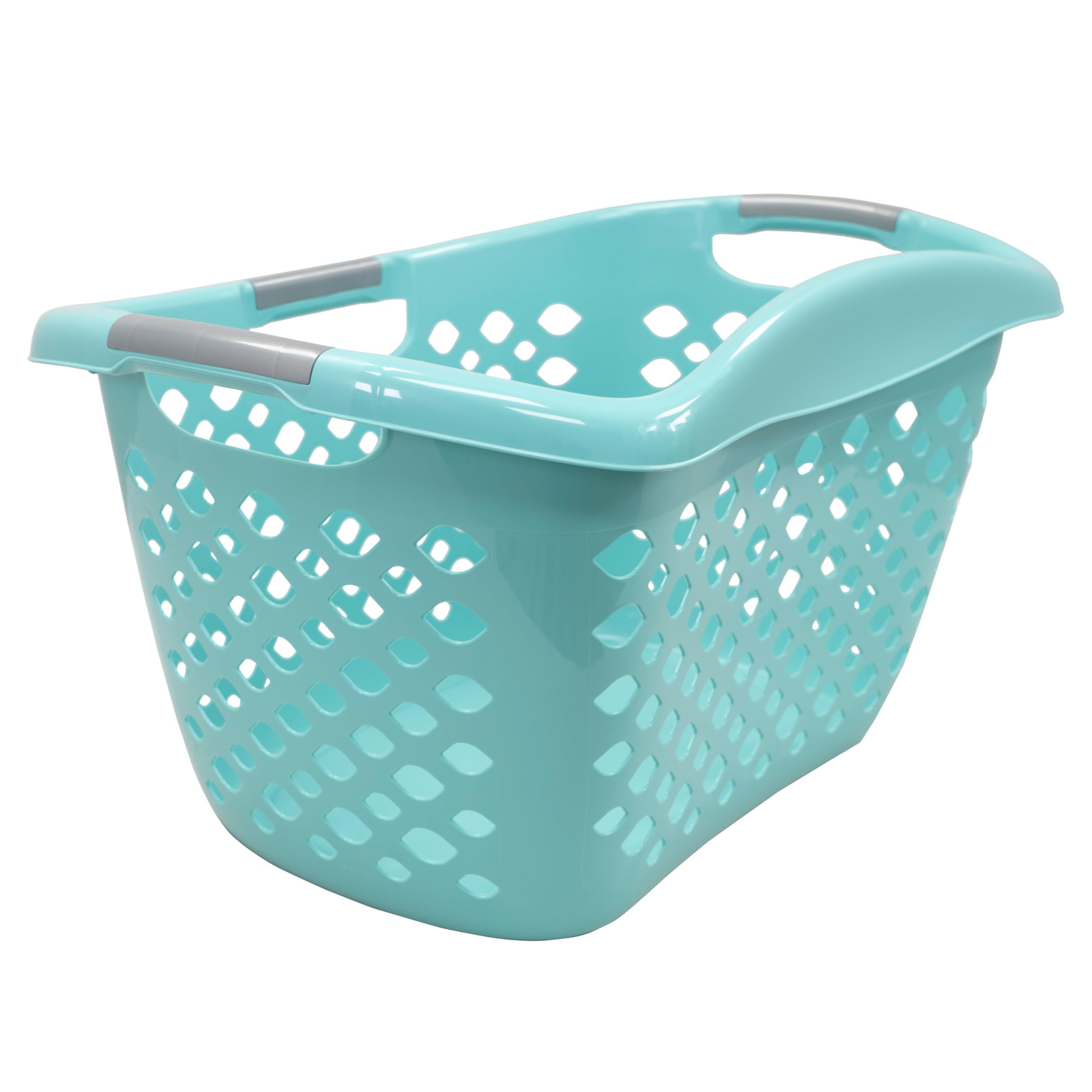 1.8 Bushel Hip Grip Plastic Laundry Basket, Teal, Adult/Tween