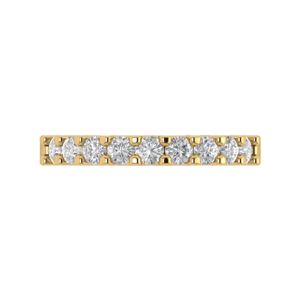 1.81 ct Round Cut Clear Simulated Diamond 14k Yellow Gold Stackable Wedding Engagement Designer Anniversary Ring Band Sz 11
