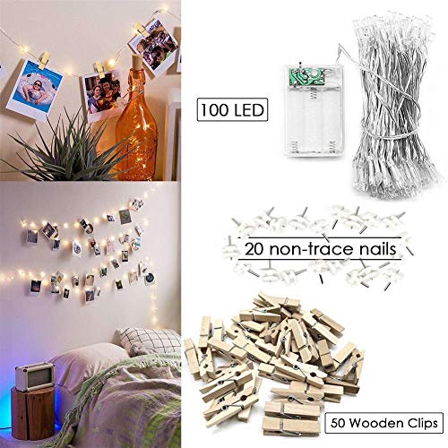 100 LEDs 32FT Window Curtain String Light Wall Decor & Christmas Wedding Party Home Garden Bedroom Outdoor Indoor Wall Decorations, Warm Yellow
