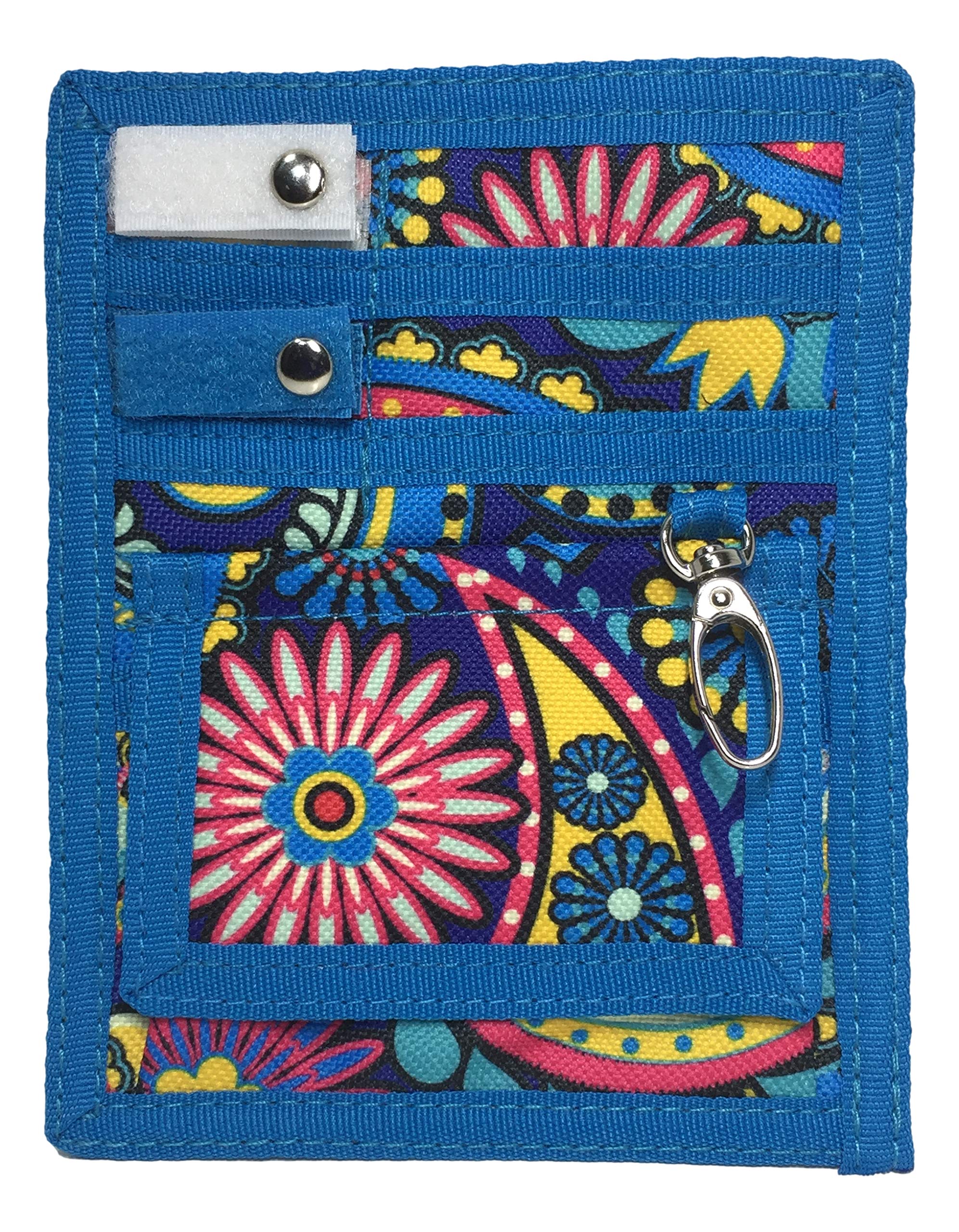 Applegate Brands llc Blue Paisley 6 Piece Protective Scrubs Lab Coat Pocket Organizer Kit