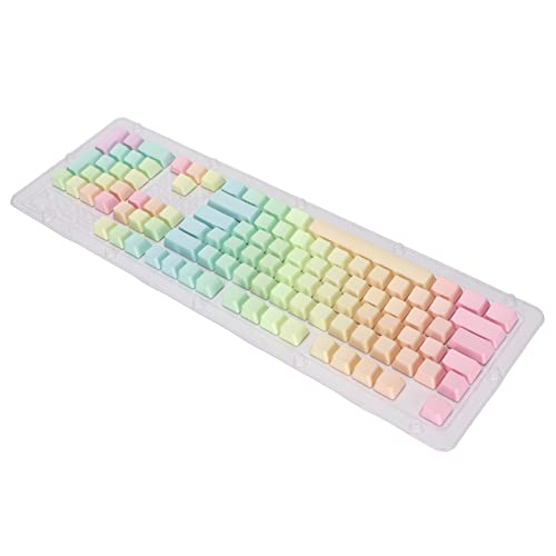 104Pcs PBT Keycaps Keycap Set,Colorful DIY Keycaps for Mechanical Keyboard,Ergonomic Matte Appearance Design,Gaming Keyboards Keycaps Replacement