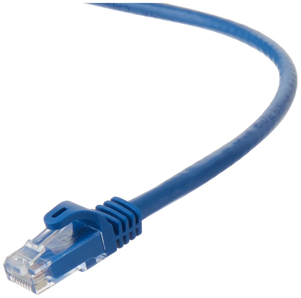Monoprice Cat6 1ft Blue 12-Pk Patch Cable UTP 24AWG 550MHz Pure Bare Copper Snagless RJ45 Flexboot Series Ethernet Cable