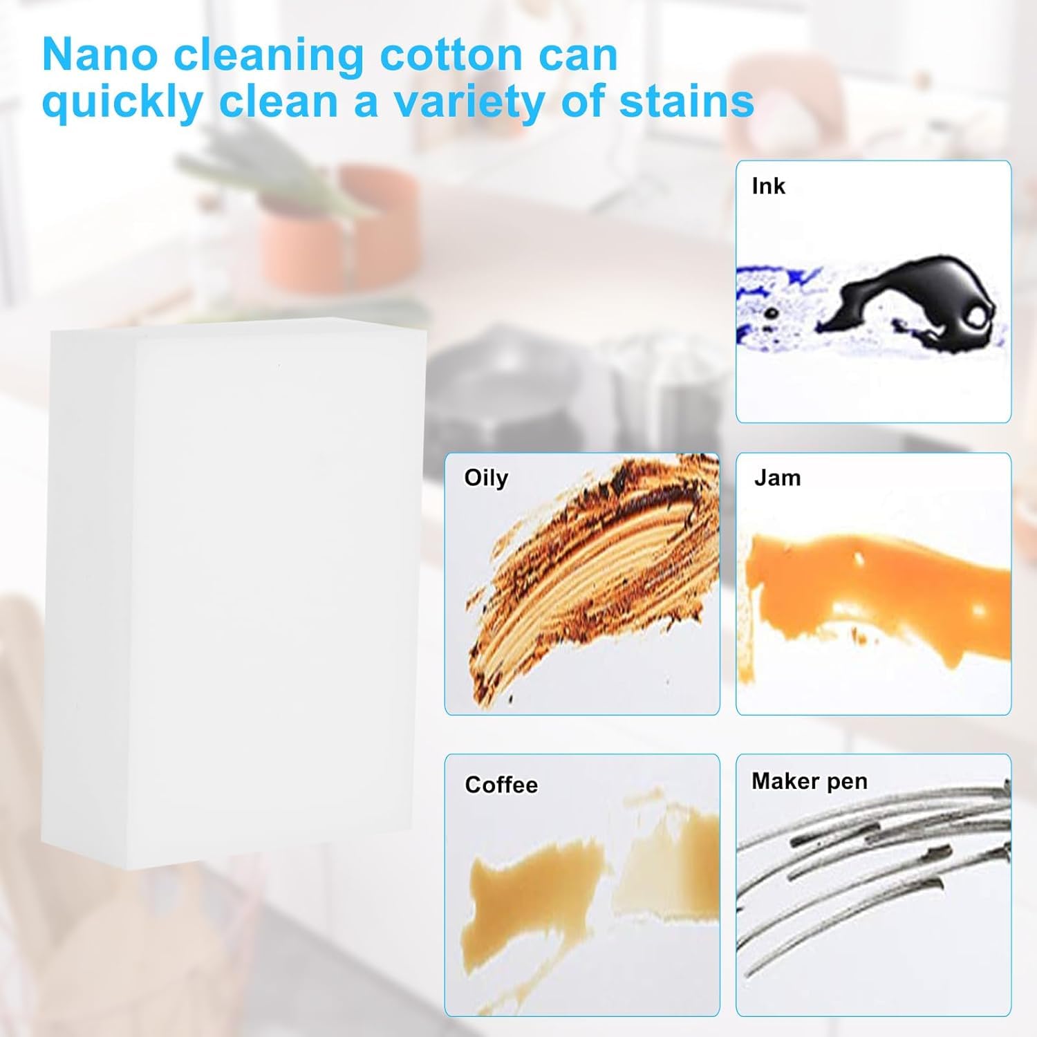 100/50 Pieces Magic Eraser Sponge Cleaning Pads for Furniture, Walls, Cars, Kitchens, bathrooms, Windows (100)