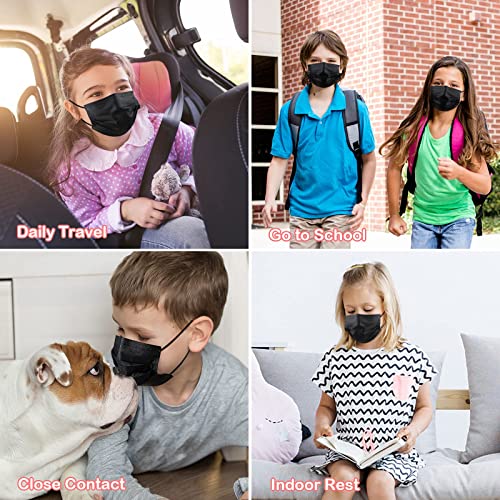 Black Disposable Face Masks, 100 Pack Black Masks Disposable, Disposable Face Masks for Adults