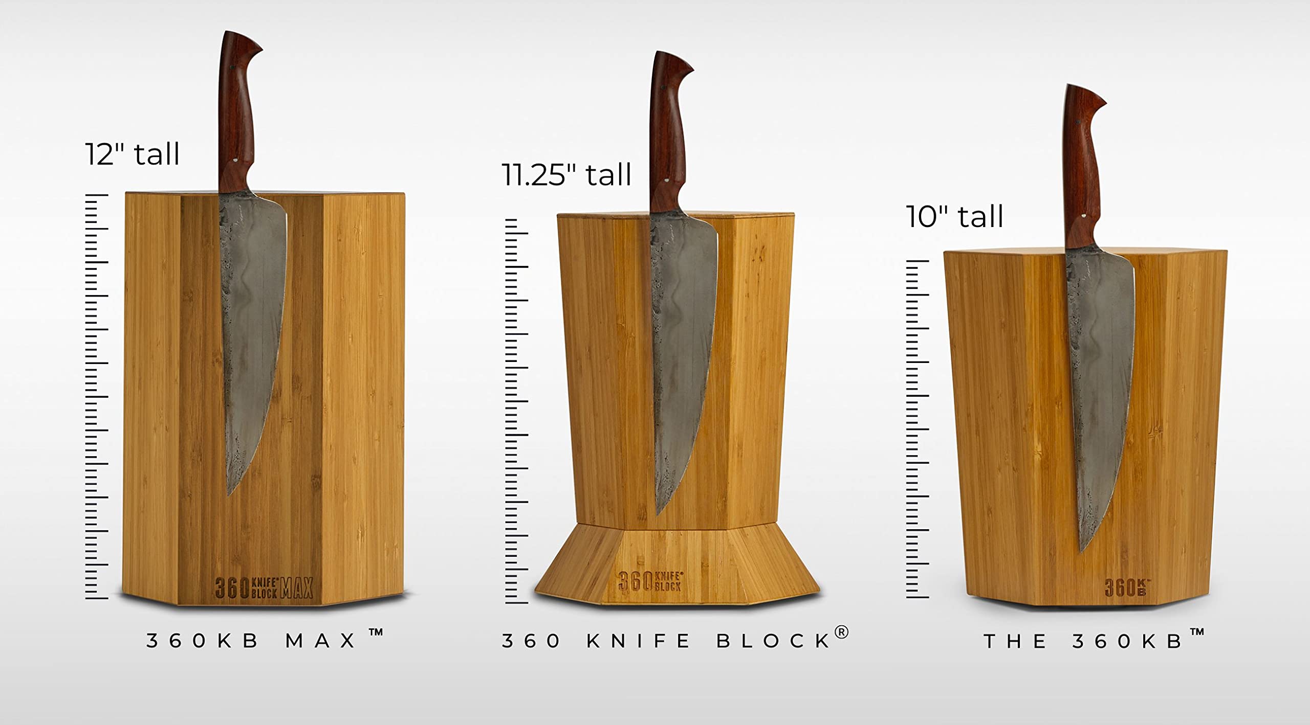360 Knife Block - (Walnut) ROTATING Magnetic knife block - SeriousEats/ATK/Cooksillustrated BEST Universal Knife Block - handmade in Washington