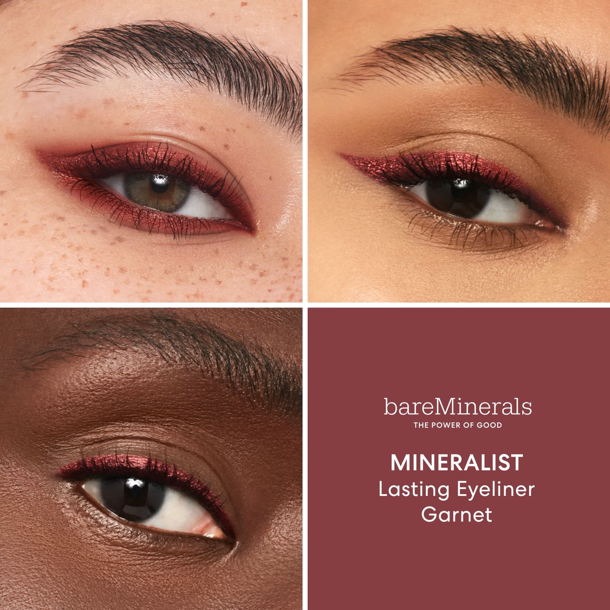 bareMinerals Mineralist Lasting Eyeliner, Mineral-Based Waterproof Eyeliner, Long-Lasting Blendable Color, Safe for Waterline, Retractable, Vegan