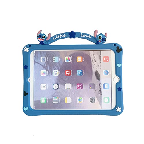 Case for iPad 8th / 7th Generation (2020/2019), iPad 10.2 Case for Kids,Stitch Cute Cartoon Case with Fold Stand Ultra Soft Slim Silica Shockproof Cover for Girls Boys
