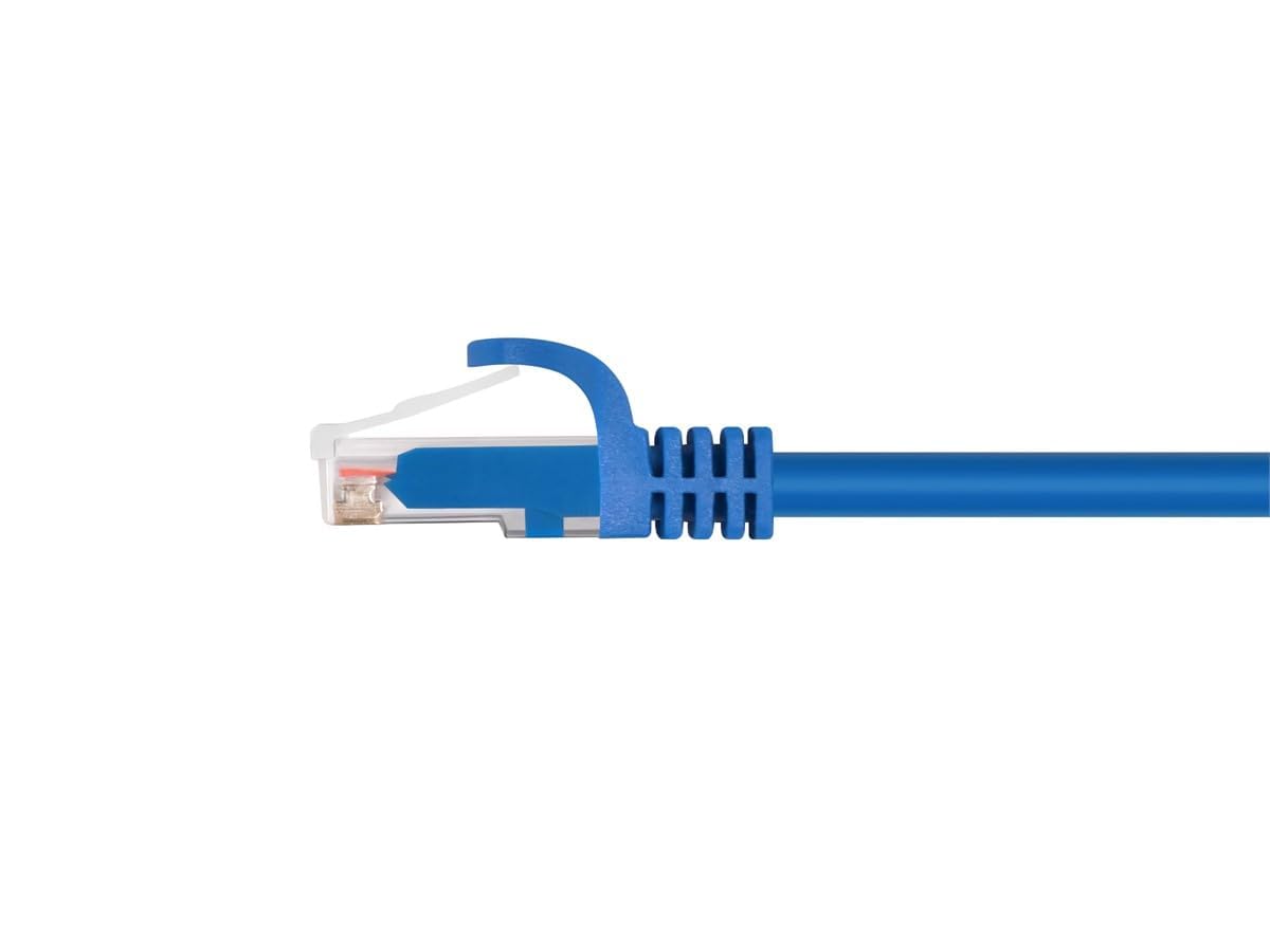 Monoprice Cat6 5ft Blue 12-Pk Patch Cable UTP 24AWG 550MHz Pure Bare Copper Snagless RJ45 Flexboot Series Ethernet Cable