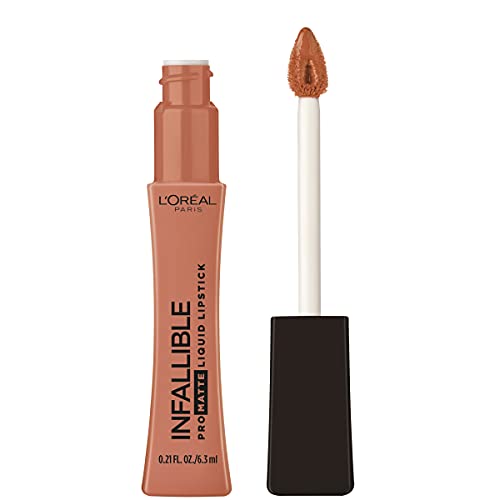 L’Oréal Paris Infallible Pro Matte Liquid Lipstick, Long-Lasting Intense Matte Color, Up to 16HR Wear, highly pigmented, full coverage liquid lipstick, Barely Sunset, 0.21 fl. oz.