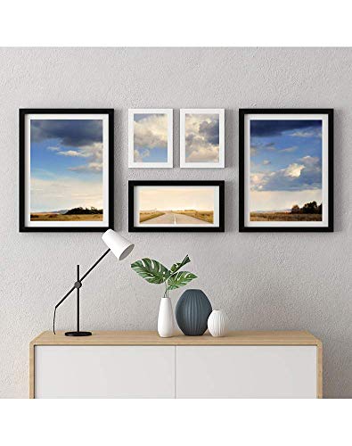 16x20inch Picture Frame Solid Wood Display Pictures 12x16 with Mat or 16x20 Wall Without Mounting Photo Frame Black(1pcs)