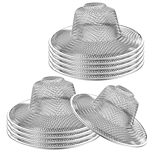 10pcs Mesh Sink Strainer, 4.5" Diameter Stainless Steel Slop Basket Filter Trap, Metal Kitchen Drain Strainer, Hair Basket Drain - Fits Most Kitchen Sinks, Bathroom Sinks,Shower Drains,Floor Drain