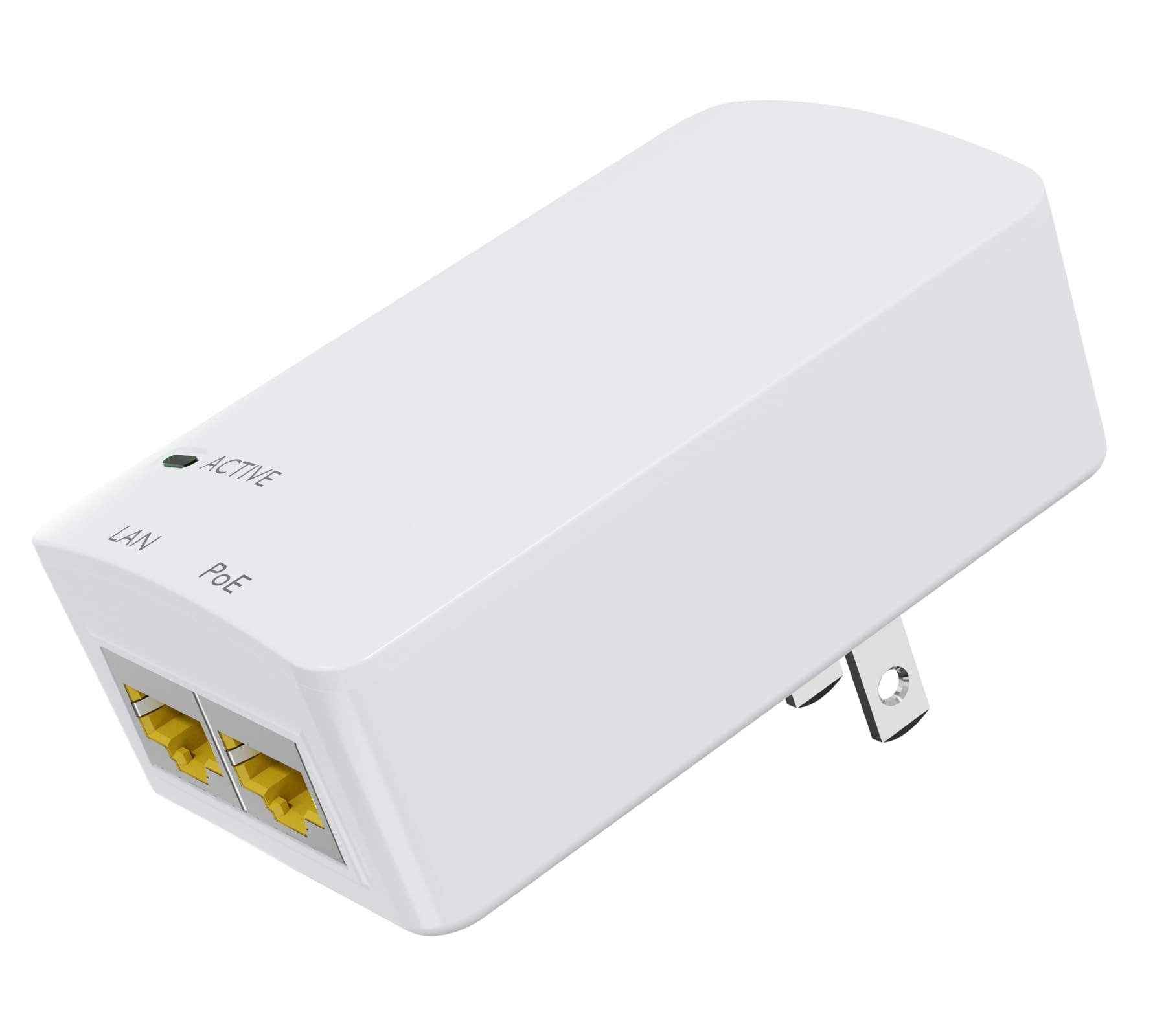 PROCET Gigabit PoE Injector Wall Outlet Mount, 48V 15W IEEE802.3af Active PoE Power Injector, 328FT Long Range Transmit for IP Camera, Wireless AP, IP Phones