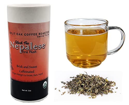 Black Tea Loose Leaf Organic Nepalese Black Tea, First Flush Tea Leaf by Split Oak Company. Darjeeling Tea First picked of the tree, Grown in Nepal, Himalayan Loose-Leaf Revolution