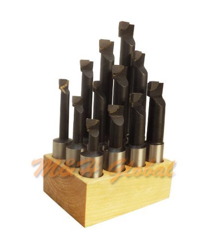 12 Pc 3/4'' Shank Bore C6 Carbide Tip Boring Bar Set