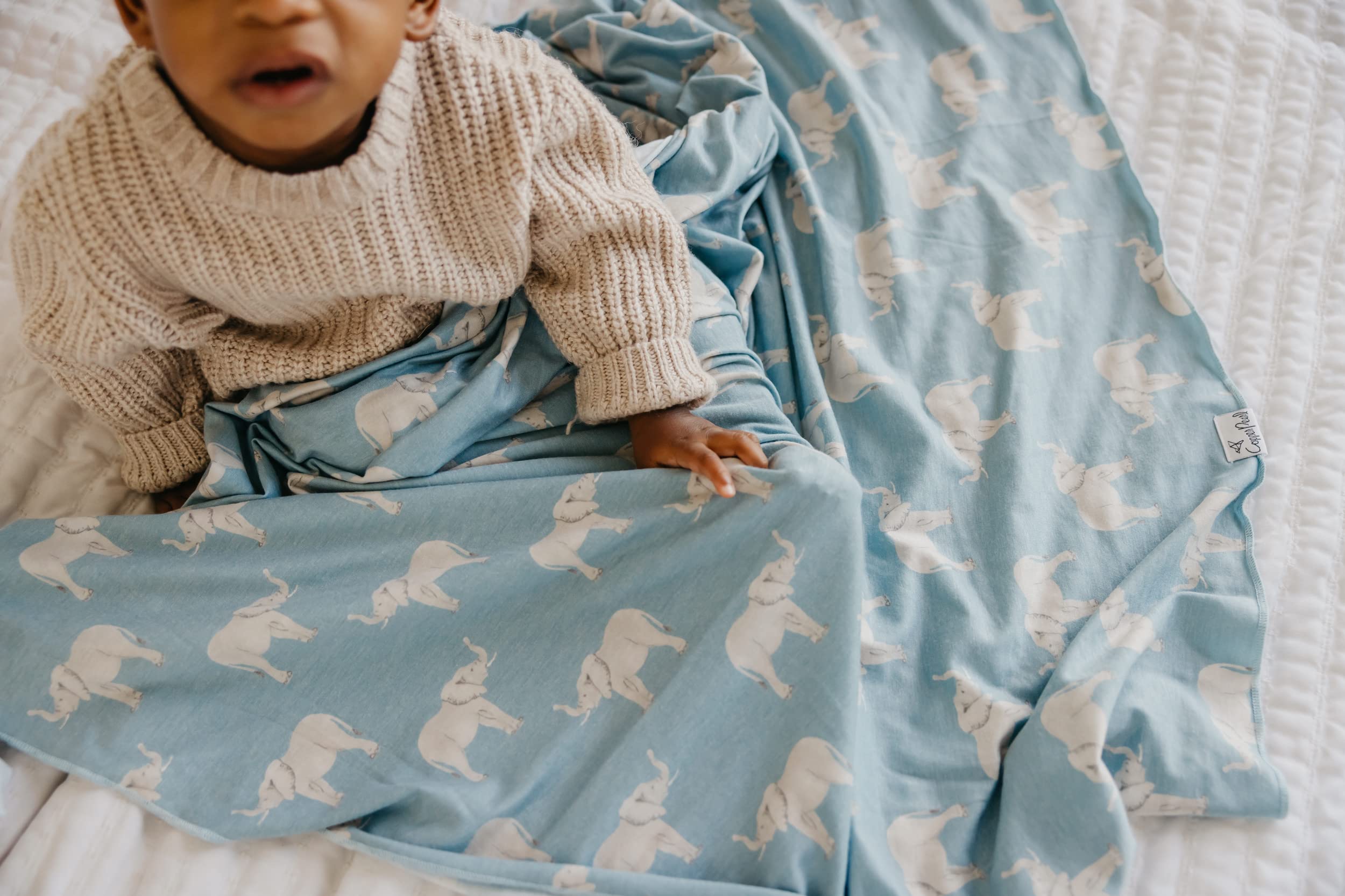 Copper Pearl Large Premium Knit Baby Swaddle Receiving Blanket Peanut
