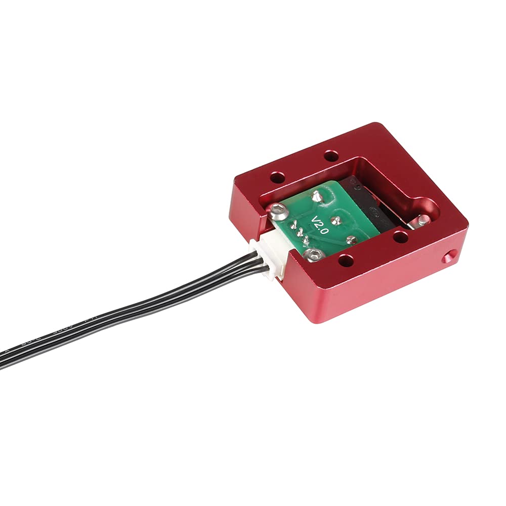 Aluminum 3D Printer Parts Filament Break Module Detector Sensor Run Out Pause Monitor for Creality CR-10 V3 V2 / SV03 / CR-10S Pro V2 / CR10 Max/Ender 3 Max/Ender-6 /CR-3040 Pro (Filament Sensor)