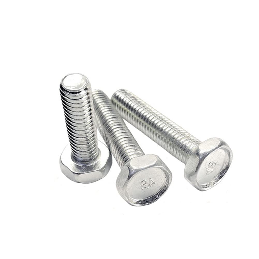 10 PCS Full Teeth Carbon Steel Plating White Zinc Outer Hexagonal Concave Head Bolt, for Mechanical Accessories Or Fasteners Etc.M10x150mm