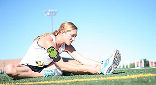 【Bone】 Run Tie Running Armband Phone Holder for Apple iPhone 14 13 12 11 Pro Max Mini XS XR X 8 7 Samsung Galaxy S10 S9 S8 Smartphone, Phone Size 4-6.7" (Black/Arm Size 9.8-15.7")