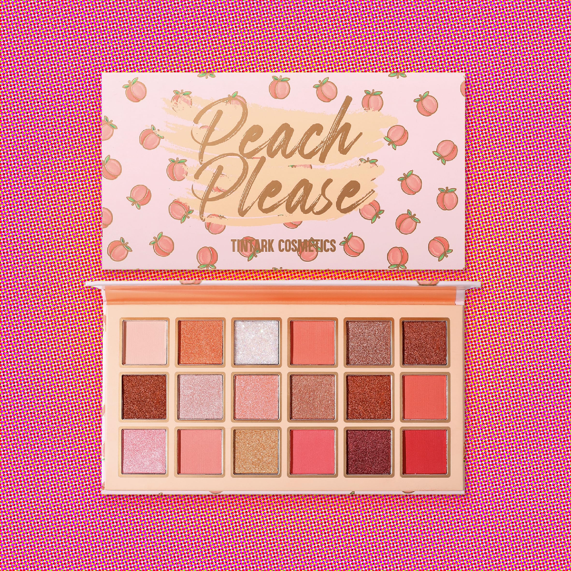 Tintark Peach Please 18 Colour Eyeshadow Palette for Beauty - Eyeshadow Cosmetics with Matte Metallic Sparkle Shimmer Pink & Highlighter Eye Makeup for Girls & Powder Eye Shadow Pallet