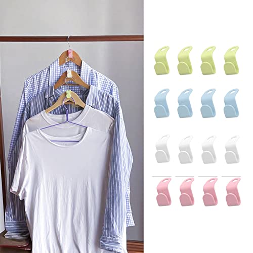 100Pcs Hooks Clothes,Space Saving Clothes Hanger Connector Hooks,Closet Hangers Space Saver,Connecting Buckle Hooks for Hangers,Hanger Clips for Plastic Hangers,Closet Hanger Organizers