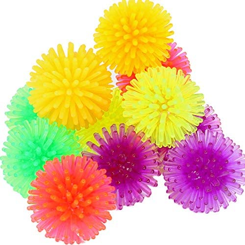 1205 Spike Ball Small Bird Parrot Toy Part Craft Parrot cage Toys Cages Hedge Plastic (Pack 12)