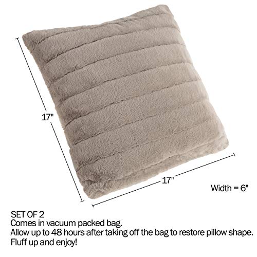 Lavish Home 80-PFF-1 Pillow, 17", Gray