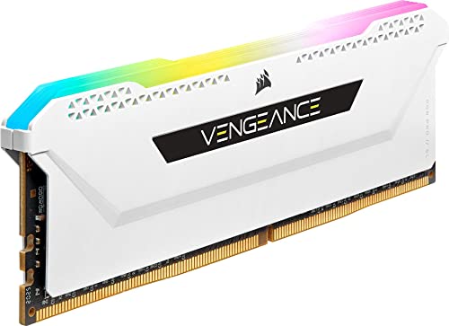 Corsair Vengeance RGB Pro 16GB (2x8GB) DDR4 3600 (PC4-28800) C18 1.35V Desktop Memory - White (CMH16GX4M2D3600C18W)
