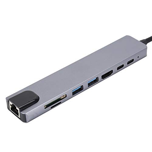 SNOQ Type C Docking Station, Professional USB Type C Hub Portable for Type C Female Connector for USB 2.0 Memory Card