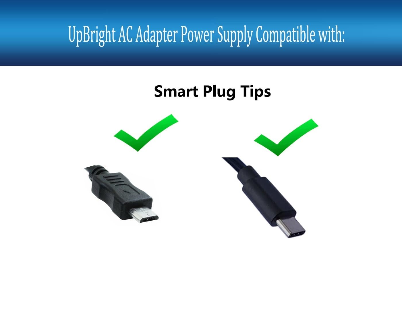 UpBright Micro USB & USB-C 5V AC/DC Adapter Compatible with Bissell AeroSlim TurboSlim 2986 29869 29861 29867 29868 2986T Li-ion Battery Cordless Handheld Vacuum Cleaner Hand Vac Power Supply Charger