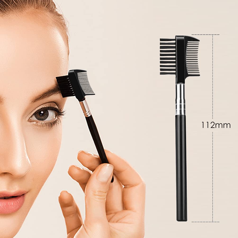KINGMAS Eyebrow Razor, 9 in 1 Eyebrow Kit, Face Razors Facial Trimmer Shaver, Eyelash Comb, Angled Eyebrow Brush, Grooming Scissors, Tweezers for Women