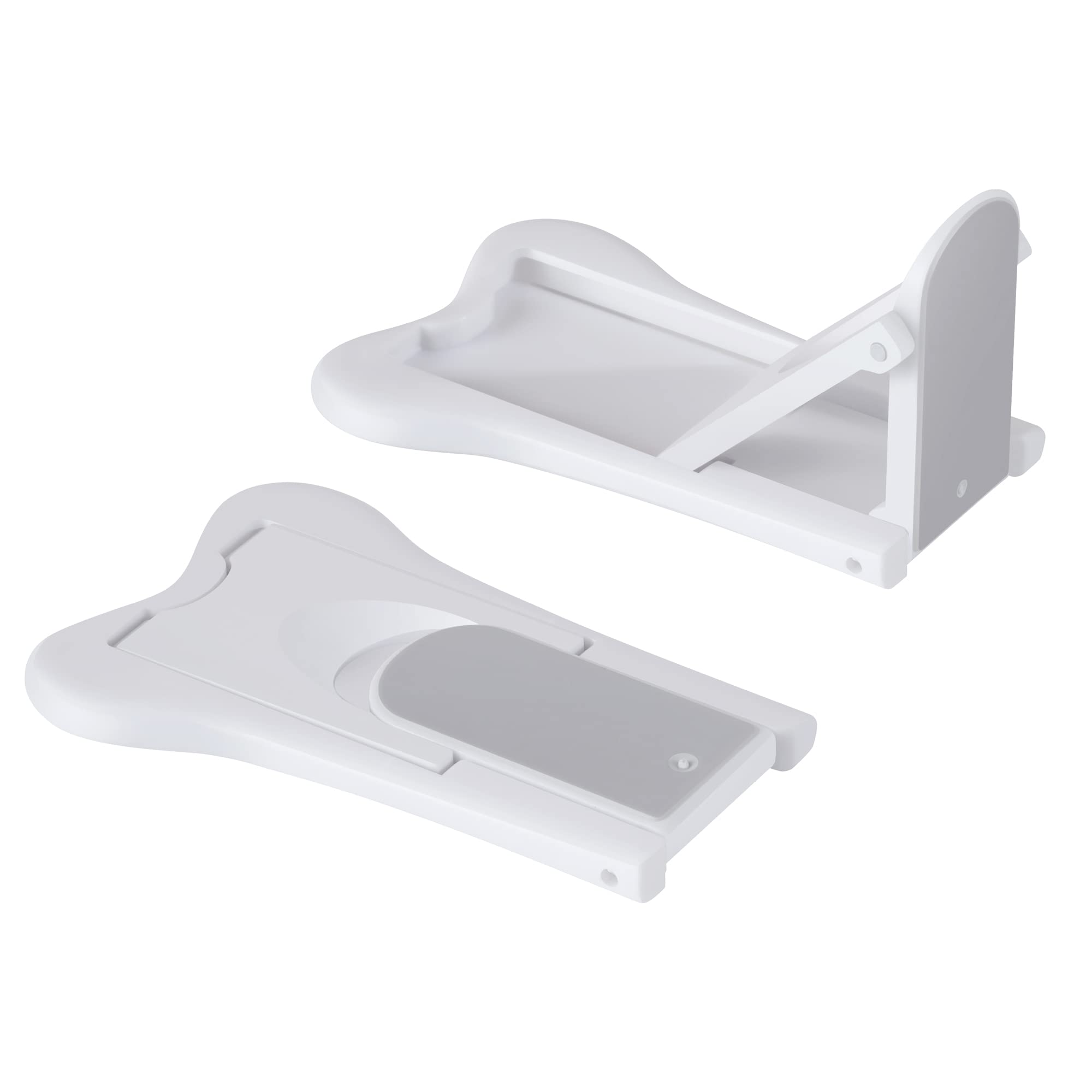 HYEXD Sliding Glass Door Lock Child Proof 2 Pieces Windows Locks Security Baby Safety Closets Patio Door Lock White Thin