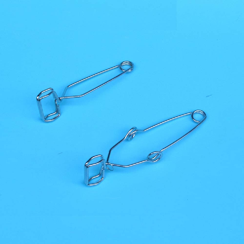 10 PCS Labs Stoddard Test Tube Clamp, Stainless Steel with Finger Grips, 6" Length