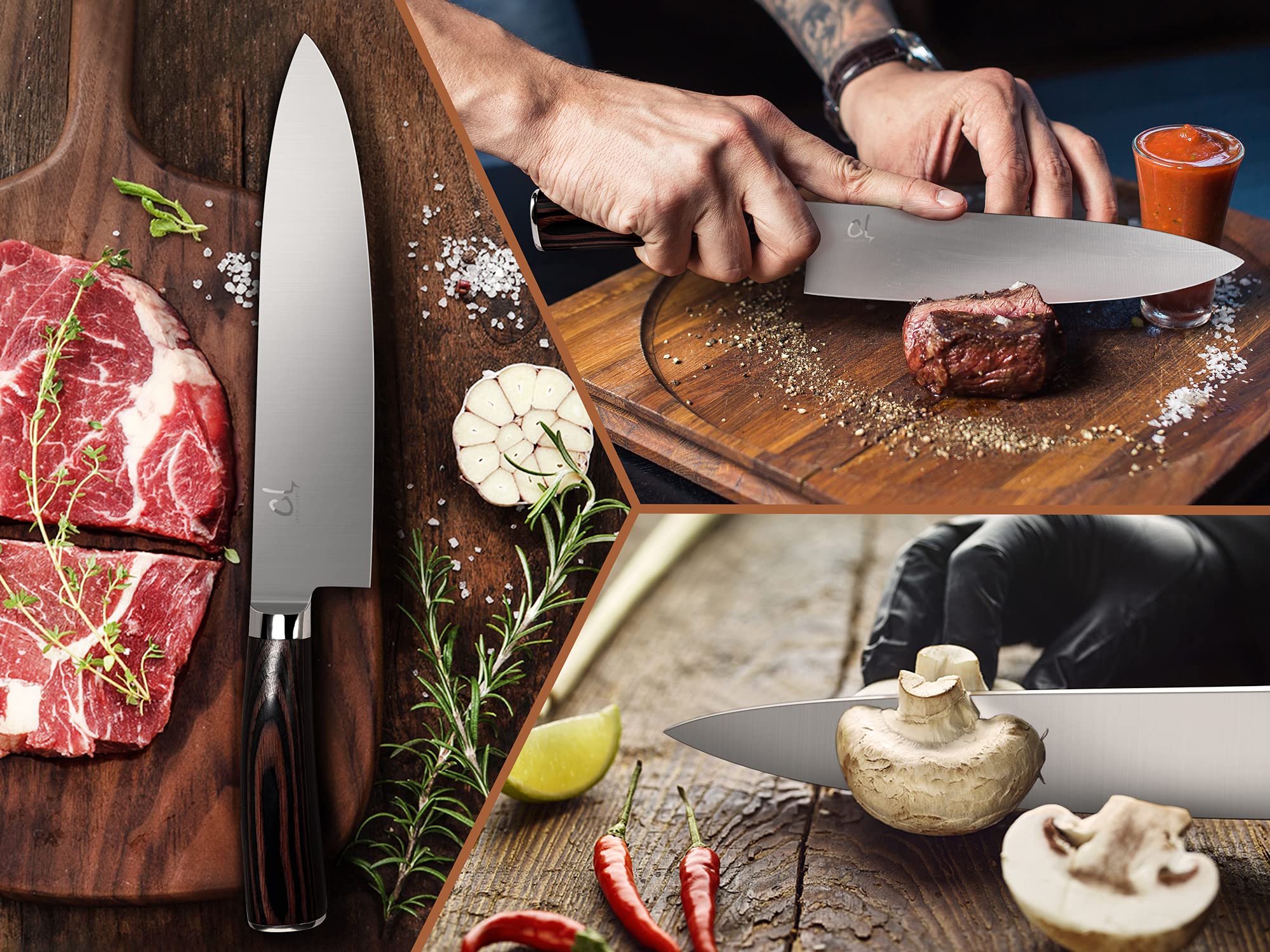 Chef’s Knife,Japanese Chopping & Meat Knife Gyuto Chef’s Knive Kitchen Cutting Knife’s for Cooking Santoku Knives Set,Forged High Carbon Chef Sharp Knife for Cutting Meat- CREATIVELAND