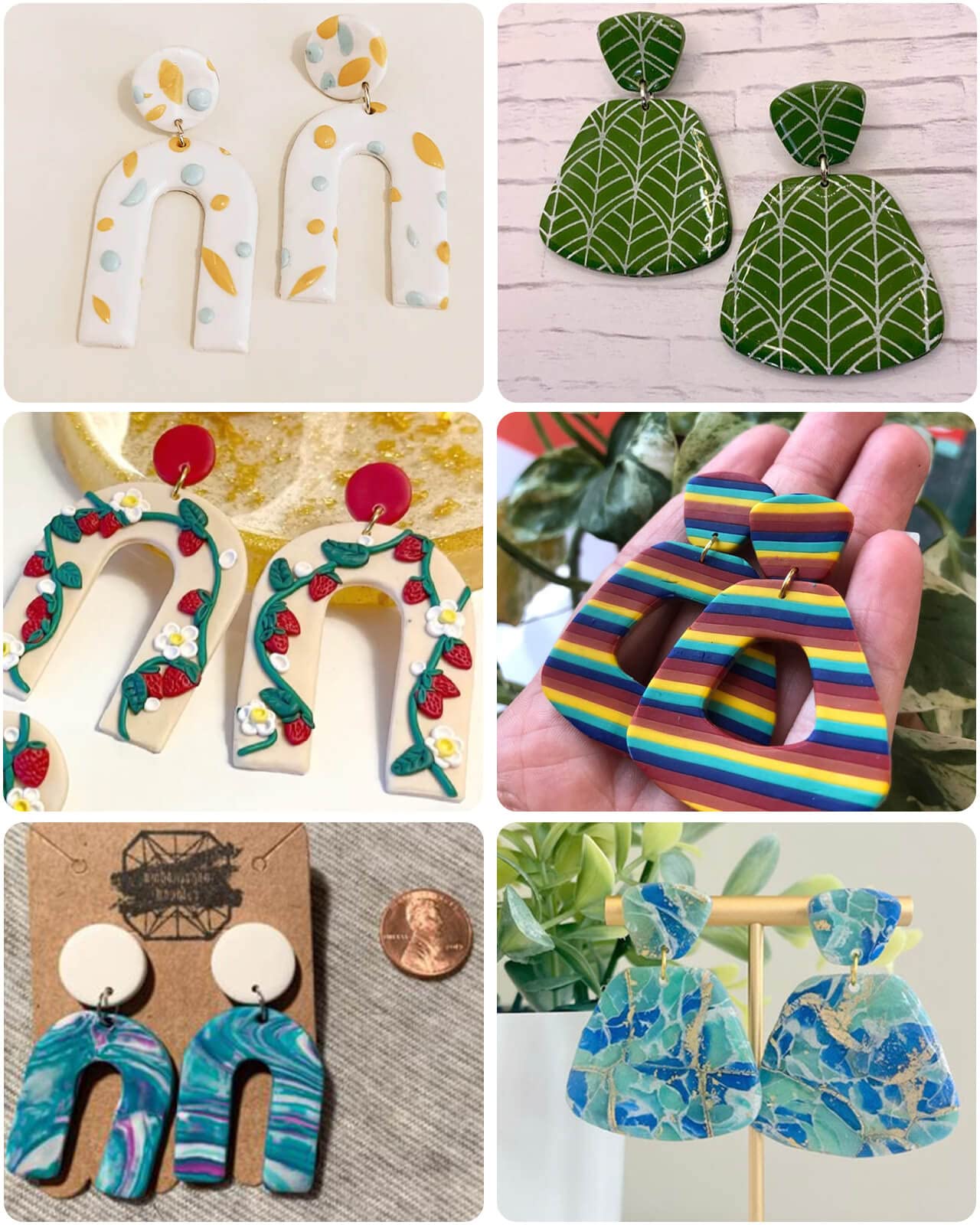 11Pcs Polymer Clay Cutters, iButliv Classic Shapes Clay Earring Cutters Molds for Polymer Clay Jewelry Pendant Necklace Making, Minimalist Geometric Shape Cookie Cutters