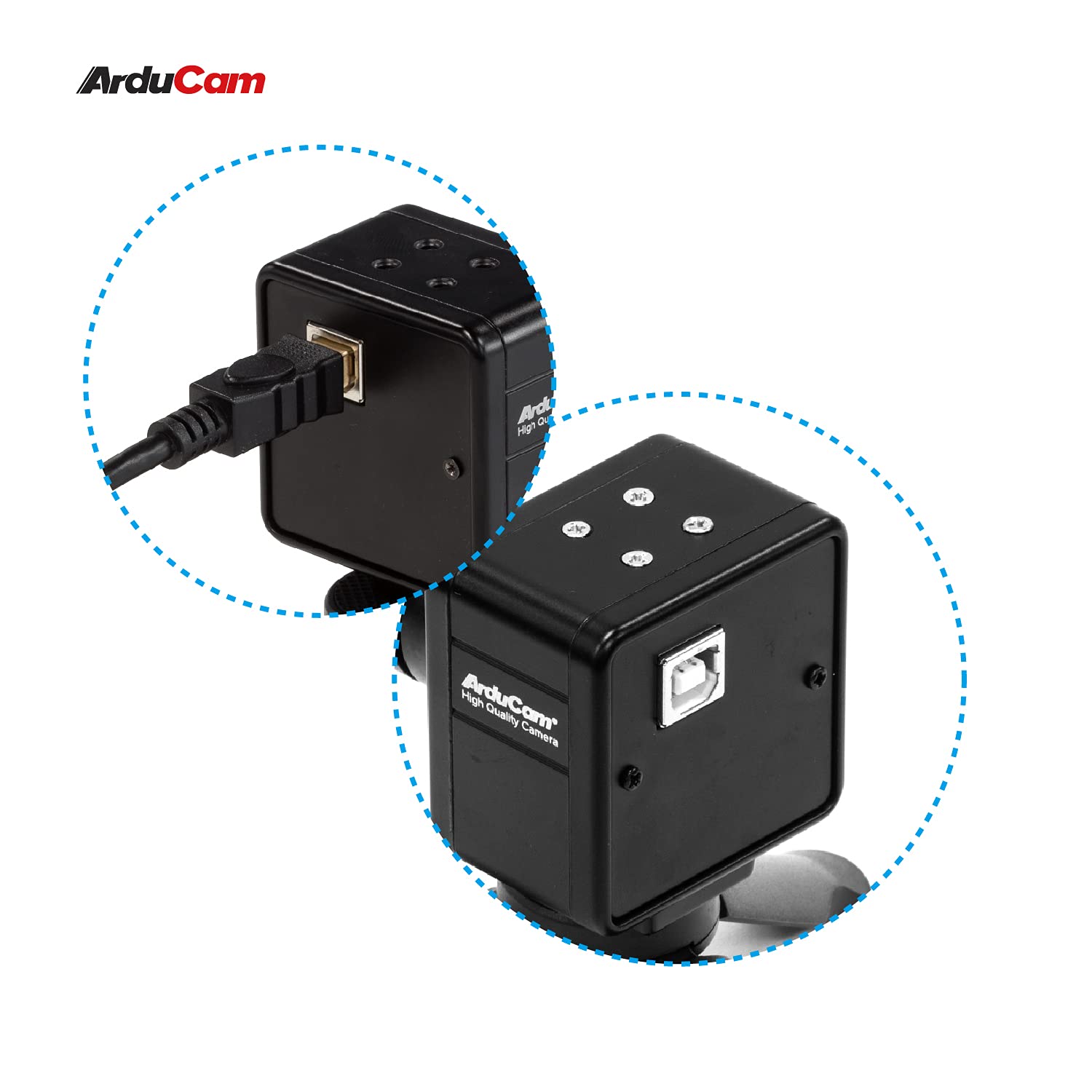 Arducam 1/3” AR0331 USB Camera with 4mm Manual Focus CCTV Video Lens, 3MP HDR UVC USB2.0 Webcam with Dual Microphones, Mini Tripod, and 6.56ft/2m Cable for Computer