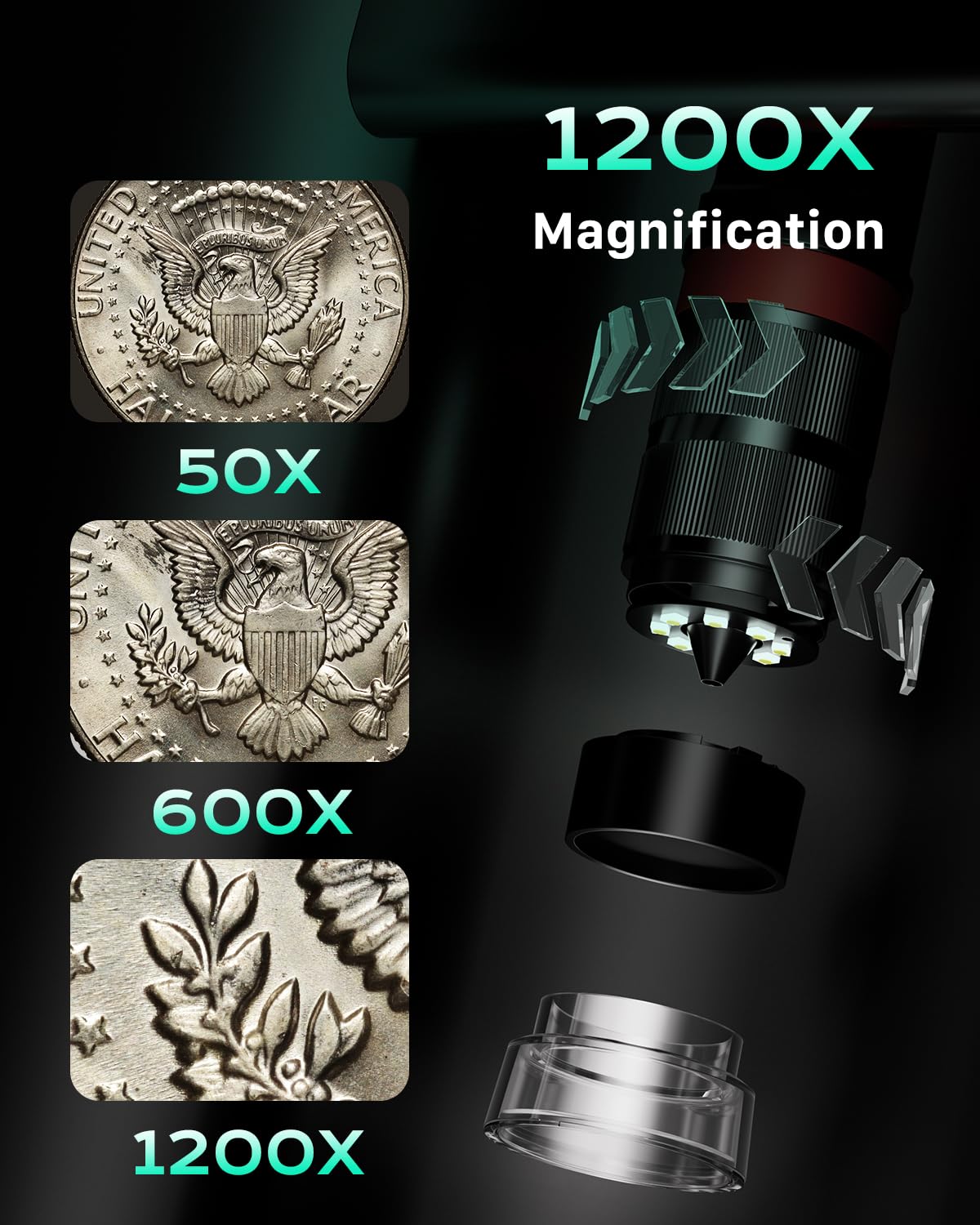 10" HDMI LCD Digital Microscope 1300X, Coin Microscopes with Screen & Light for Full View- Adults Soldering Microscope for Electronics Repair, 16MP Camera & 1080P Video, 32GB, for Computer/Mac/TV