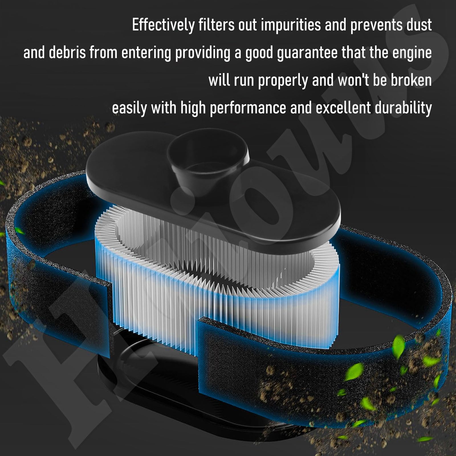11029-0031 Air Filter Assembly Compatible With Kawasaki 99999-0384, FR651, FR691, FR730, FS481, FS541, FS600, FS651, FS691, FS730 Includes Air Filter 11013-0752 & Pre Filter 11013-7046 (1 Pack)