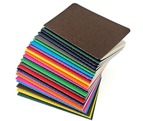 ALIMITOPIA Pocket Notebook Set,Thread-bound Mini Portable Journal Steno Diary Memo Pad Notebook MiniDaily NotePad-3.5x5.5",12 colors,24 Sheets,24 Pack(Ruled Pages)