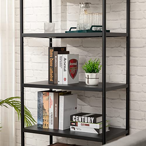 ALIMORDEN 27.5 Inch 5 Tire Storage Shelf Metal Wire Shelving Rcak Black Utility Rack Standing Corner Storage Cabinet
