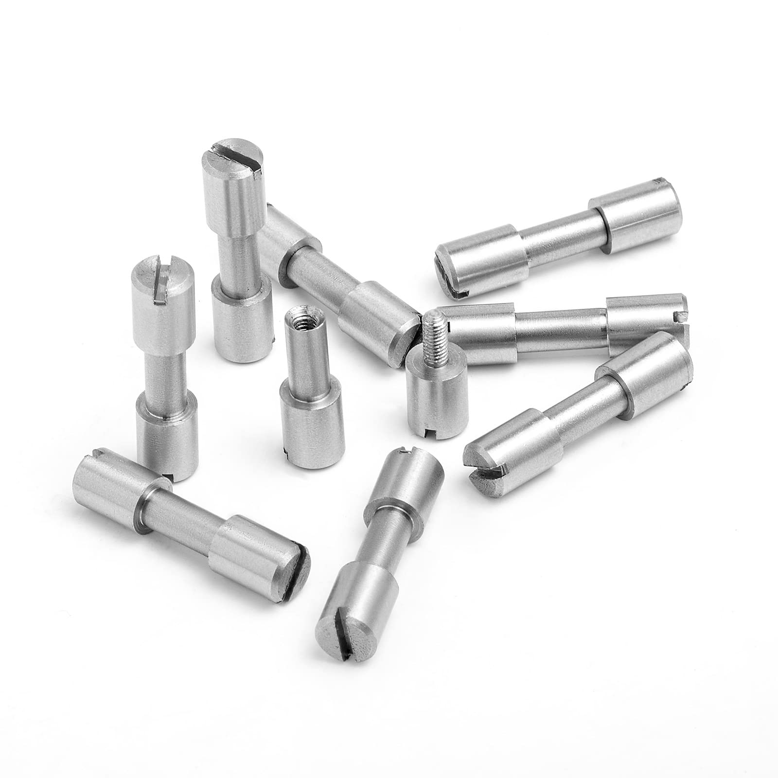 10 sets of brass bracket bolt fasteners tactical lock rivets, knife DIY tool handle fastener revision, EDC knife screw(Head Diameter 6 mm)