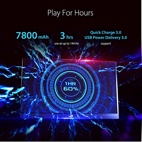 ASUS ROG Strix 15.6" FHD 1080P Portable Gaming Monitor XG16AHPE, 144Hz, IPS, G-SYNC Compatible, Built-in Battery, Kickstand, USB-C, Micro HDMI, for Laptop, PC, Phone, Console