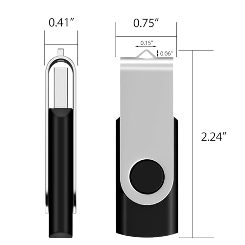 AreTop 8GB Flash Drive 10 Pack, USB 2.0 Swivel Thumb Drives with Easy-Storage Bag 10 Pack Flash Drive Bulk USB Pendrive Jump Drive Memory Stick Storage USB (10PCS 8GB, 10Mixcolors)